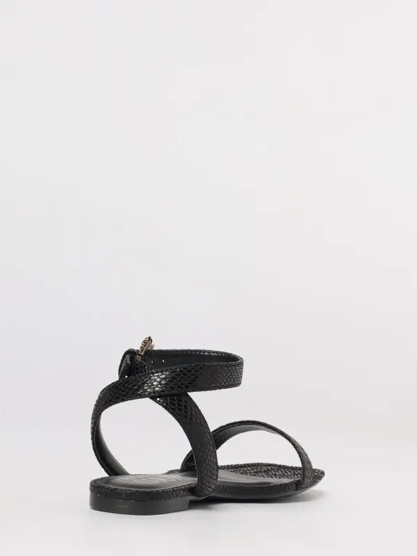 Versace Python Print Synthetic Leather Sandals