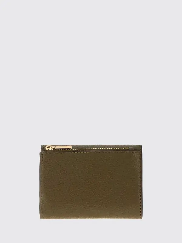 Michael Kors Bryant Tri-fold Wallet With Metal Logo And Button - Green