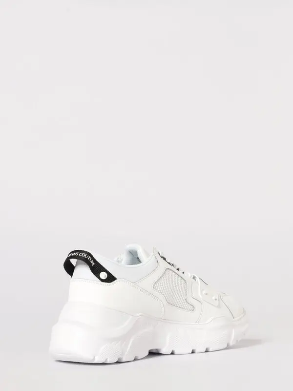 Versace Leather And Mesh Sneakers - White