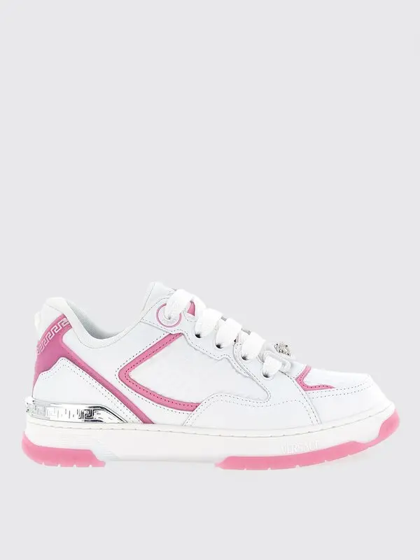 Versace Leather Lace Up Trainers