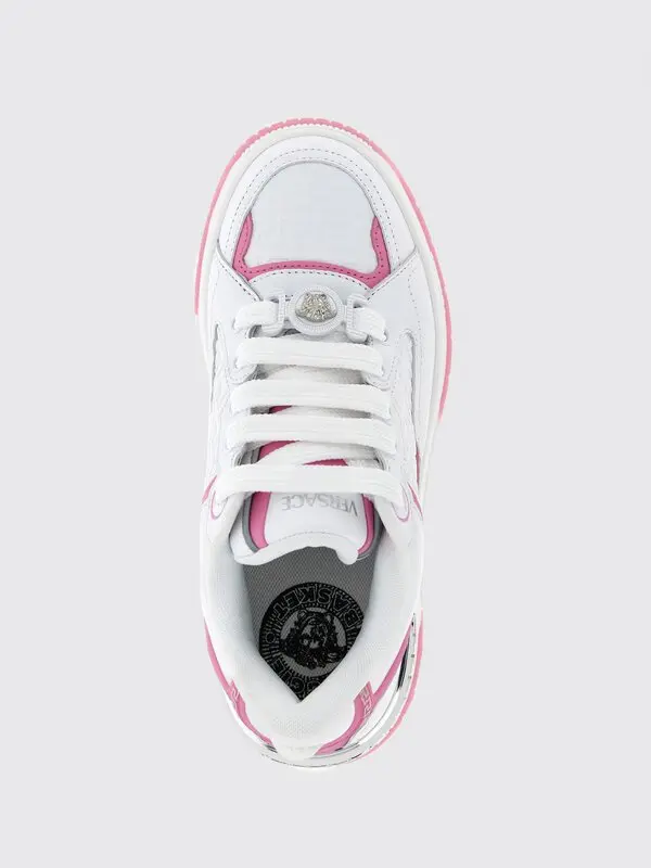 Versace Leather Lace Up Trainers