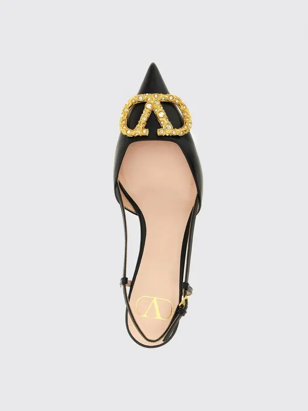Valentino Garavani Slingback Pumps With Embellished Logo