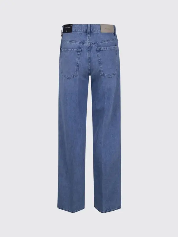 7 For All Mankind Wide Leg Denim Trousers - Gnawed Blue