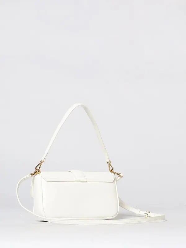 Just Cavalli Faux Leather Shoulder Bag With Snake Clasp - White