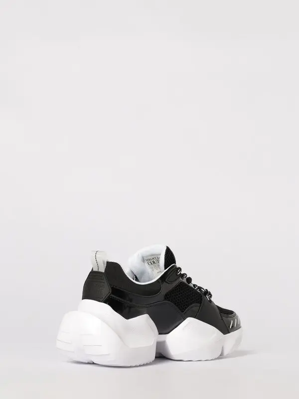 Versace Leather And Mesh Lace-up Sneakers