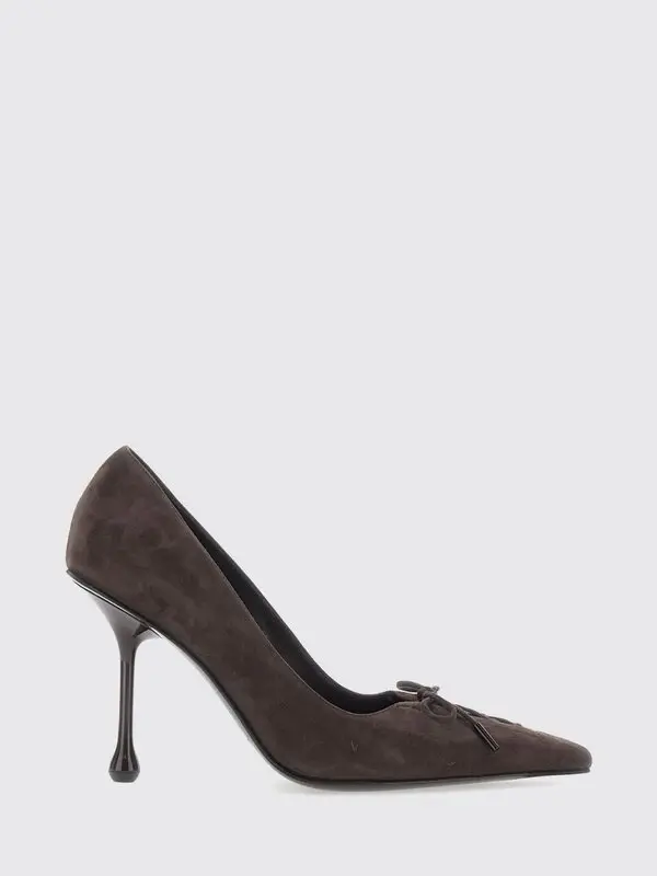 JIMMY CHOO Scarlett 95 Suede Pumps With Bow Appliqu - Brown