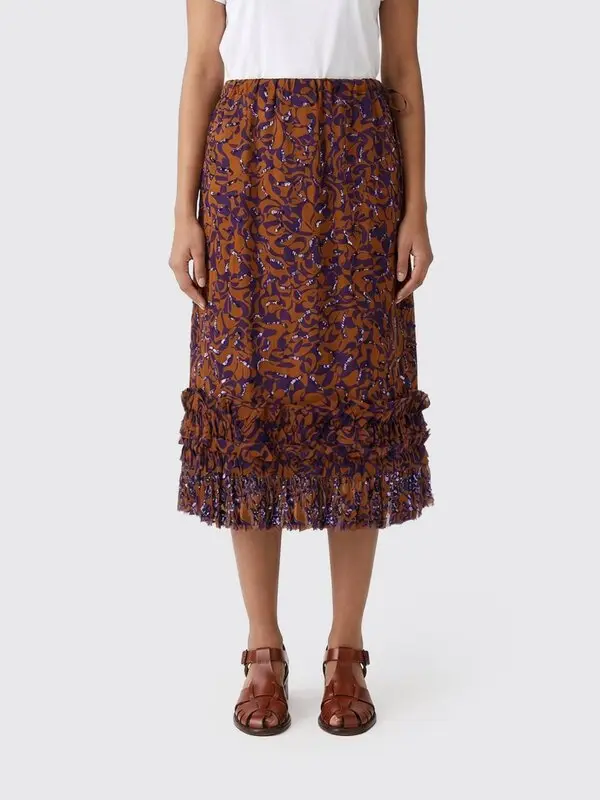 Dries Van Noten Printed Viscose Skirt