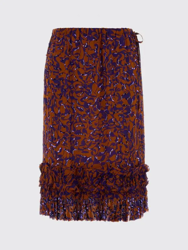 Dries Van Noten Printed Viscose Skirt