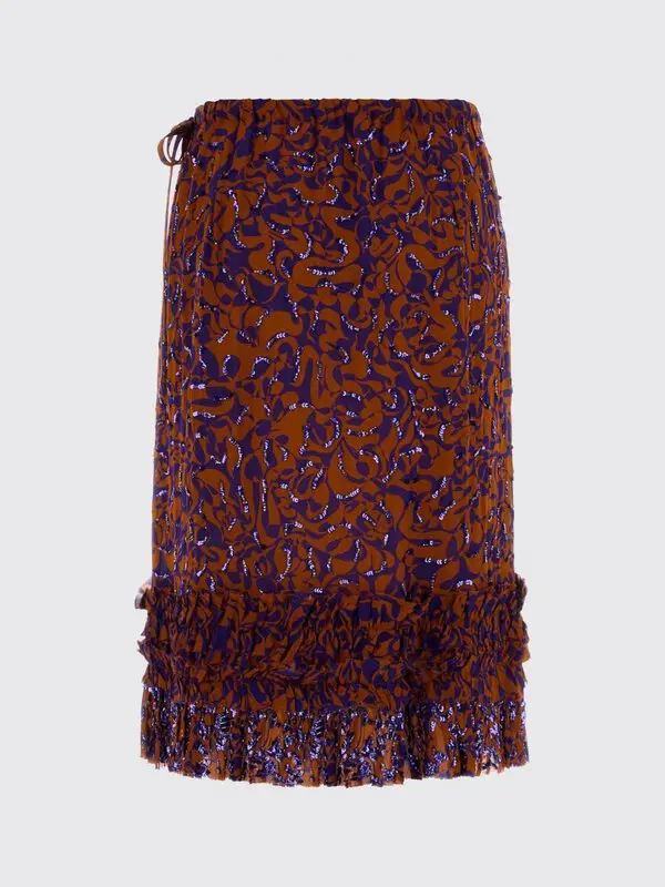 Dries Van Noten Printed Viscose Skirt