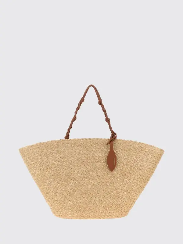 JIL SANDER Large Tangle Raffia Tote Bag With Braided Handle