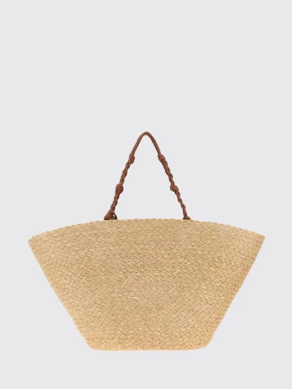 JIL SANDER Large Tangle Raffia Tote Bag With Braided Handle