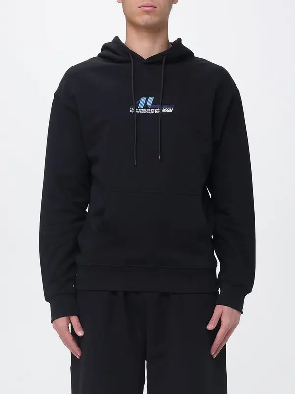MSGM Cotton Hoodie With Logo