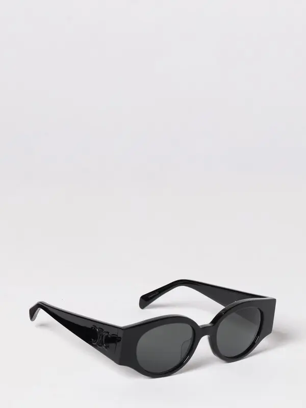Celine Acetate Zebra Print Sunglasses - Black