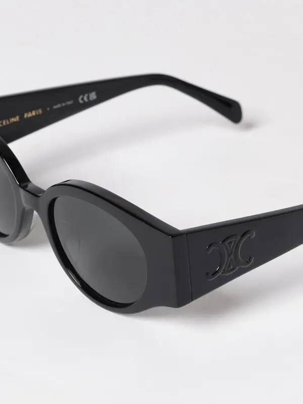 Celine Acetate Zebra Print Sunglasses - Black