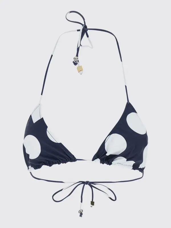 Jacquemus Polka-dot Triangle Bikini Top With Adjustable Tie Fastenings