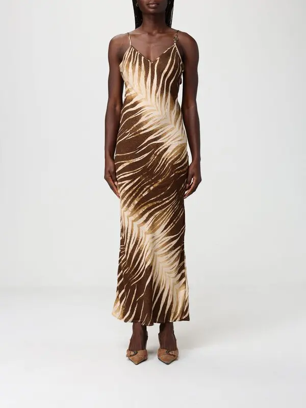 Just Cavalli Printed Viscose Midi Dress