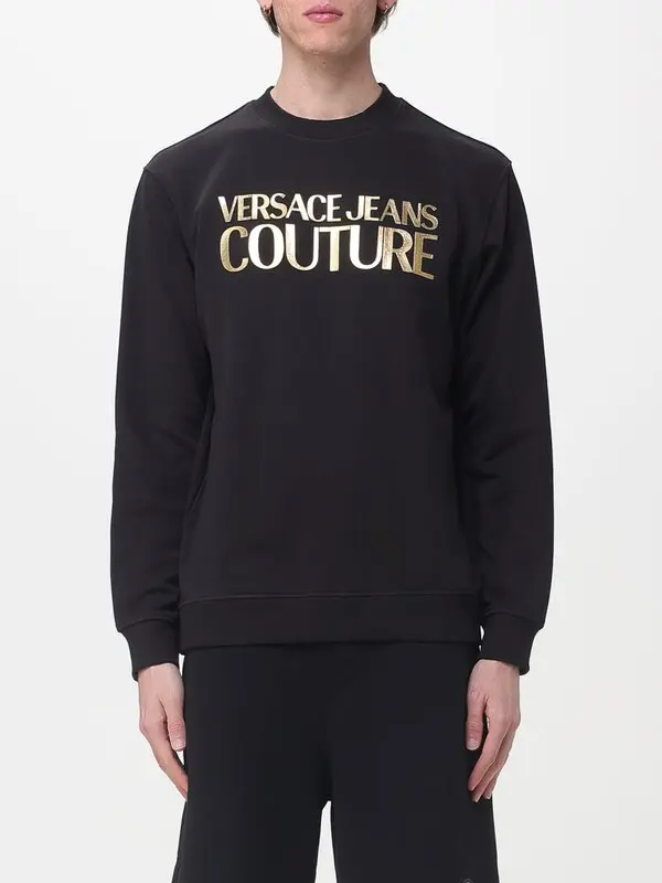 Versace Crewneck Sweatshirt With Logo - Black