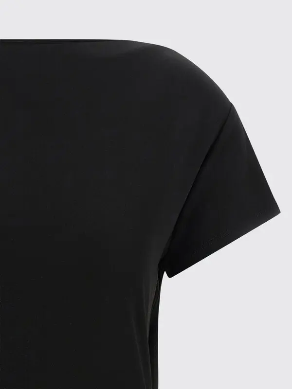 Jacquemus Asymmetric Draped Viscose Jersey Sheath Mini Dress - Black