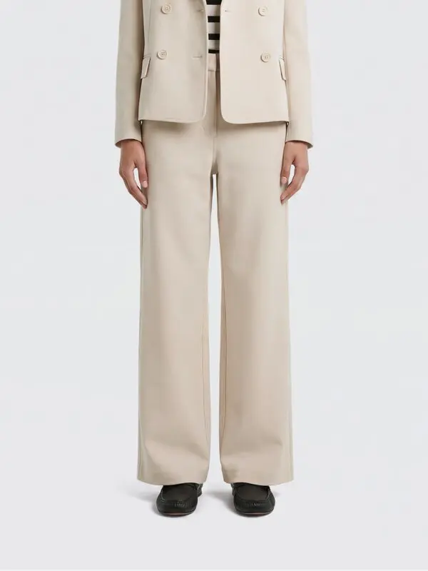 Max Mara Cotton Blend Wide-leg Trousers