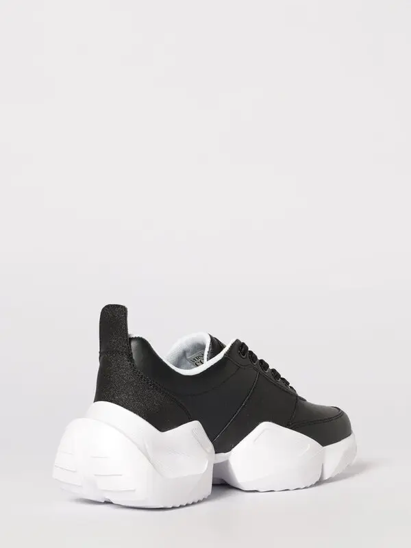Versace Leather And Lurex Mesh Sneakers