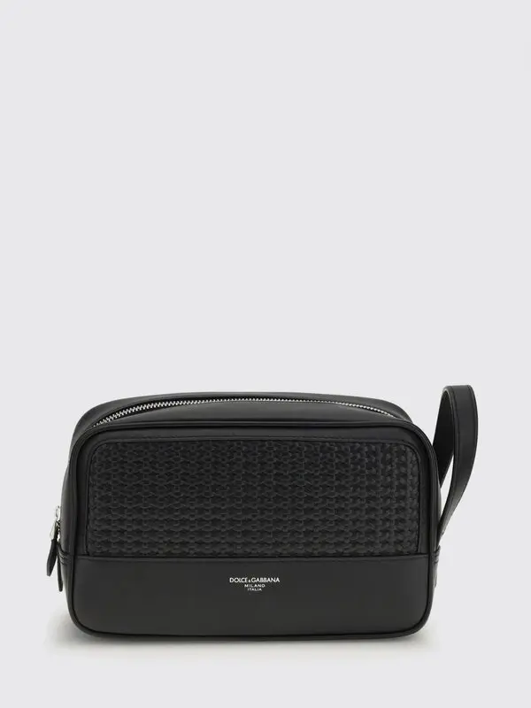 Dolce & Gabbana Woven Detail Cosmetic Case - Black