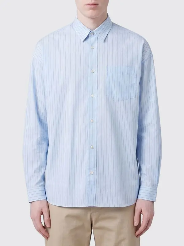 SUNFLOWER Striped Cotton And Silk Shirt