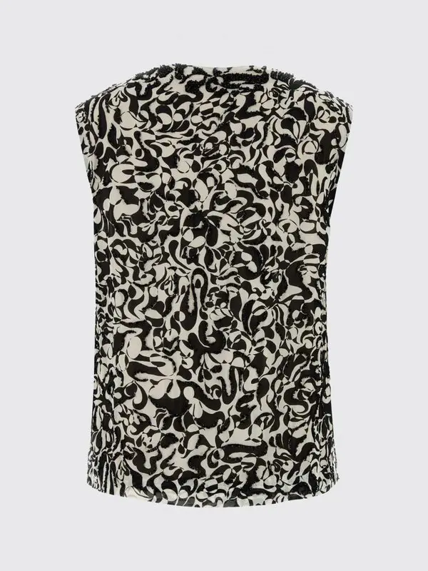Dries Van Noten Abstract Pattern Crepe Vest