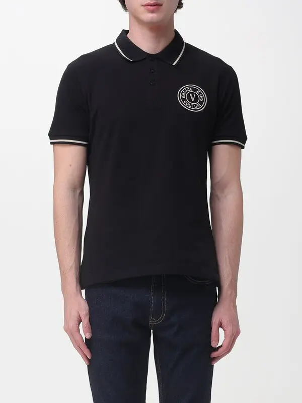 Versace Cotton Polo Shirt With Logo