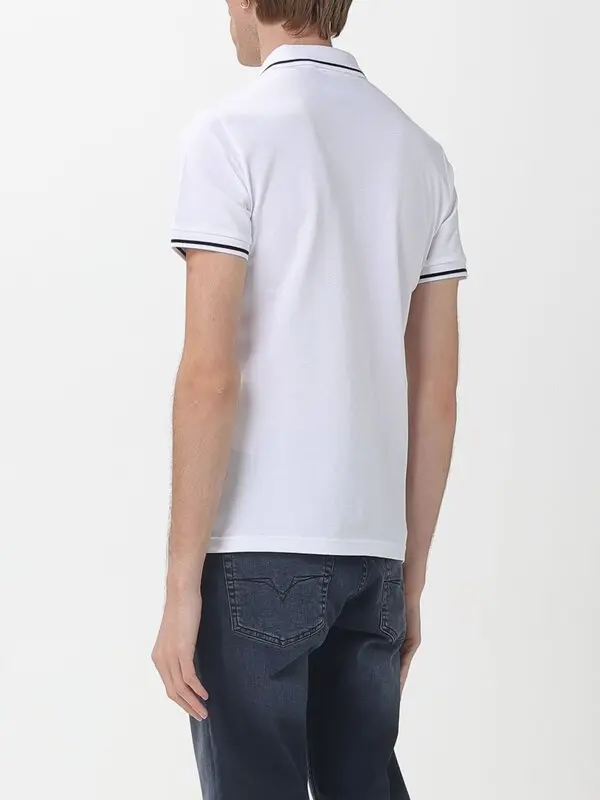 Versace Cotton Polo Shirt With Logo - White