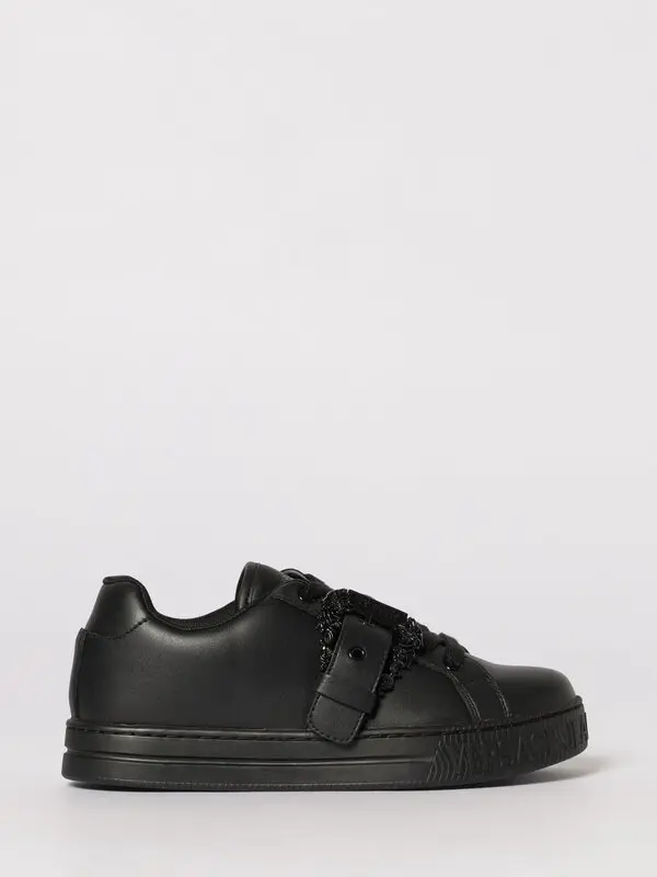 Versace Leather Sneakers - Black