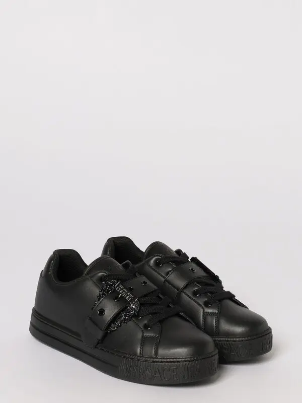 Versace Leather Sneakers - Black