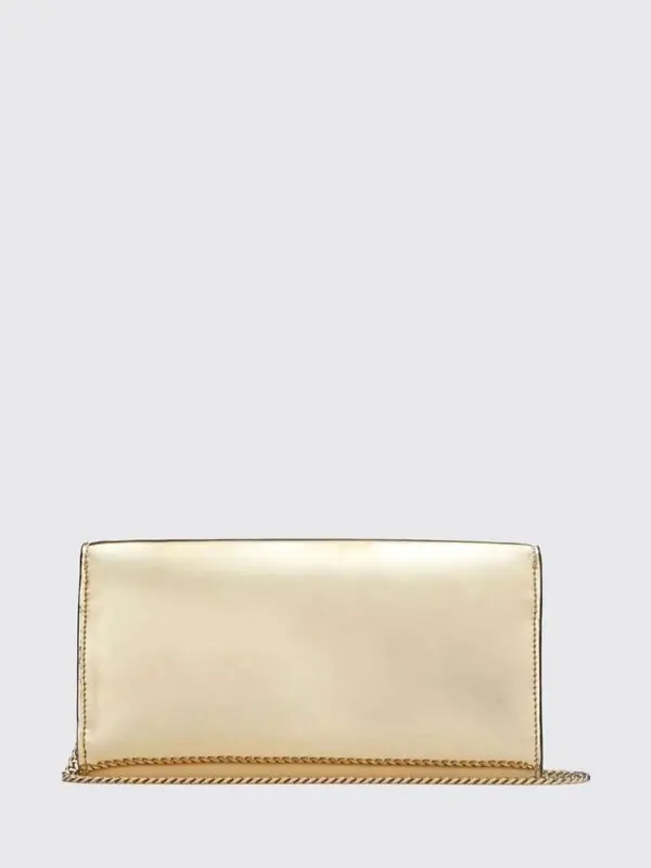JIMMY CHOO Emmie Patent Leather Mini Bag With Removable Chain Strap - Gold