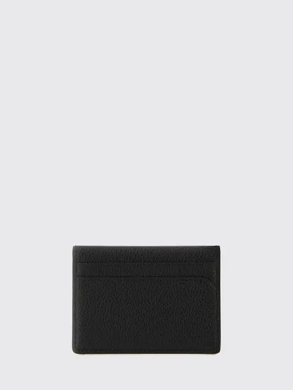 JIL SANDER Grained Calfskin Card Holder With Laminated Logo And Four Slots