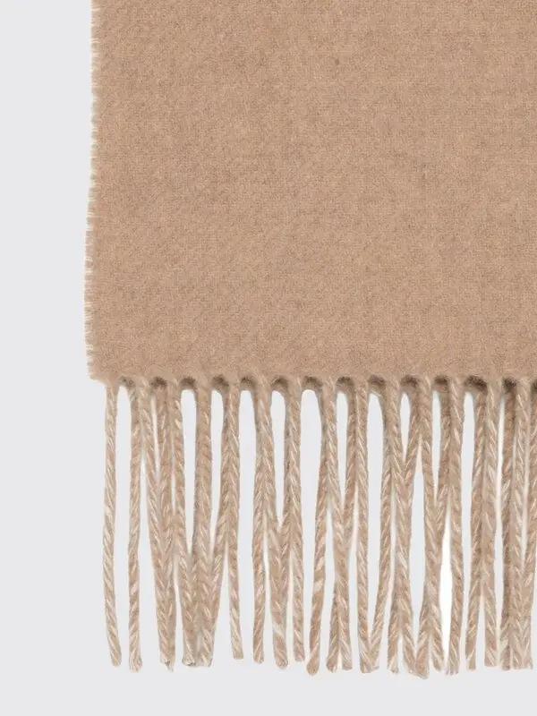 Jacquemus Cotton Scarf With Contrasting Jacquard Logo And Fringed Edges - Grey 1