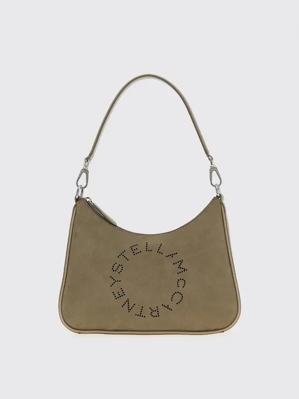 Stella McCartney Logo Perforated Shoulder Bag
