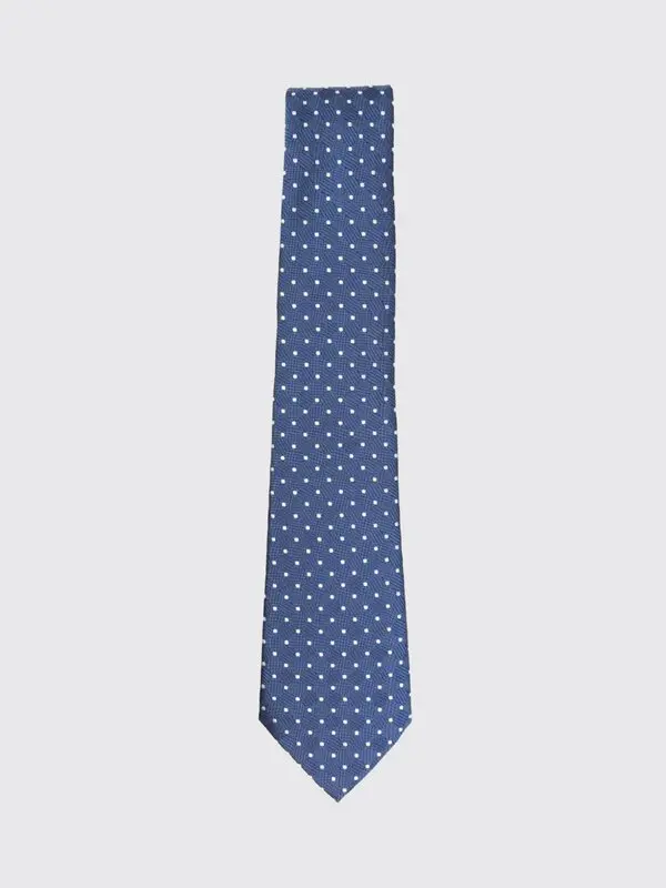 Giorgio Armani Silk Polka Dot Neck Tie - Blue 1