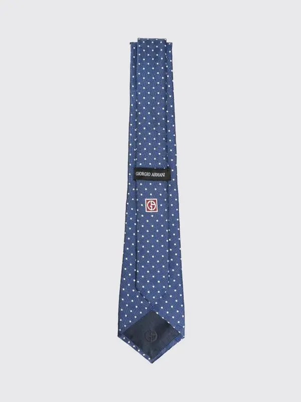 Giorgio Armani Silk Polka Dot Neck Tie - Blue 1