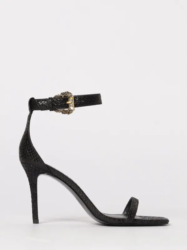 Versace Python Print Synthetic Leather Sandals