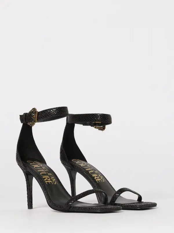 Versace Python Print Synthetic Leather Sandals