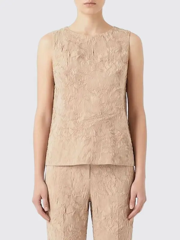 Giorgio Armani Pleated Crêpe Sleeveless Top