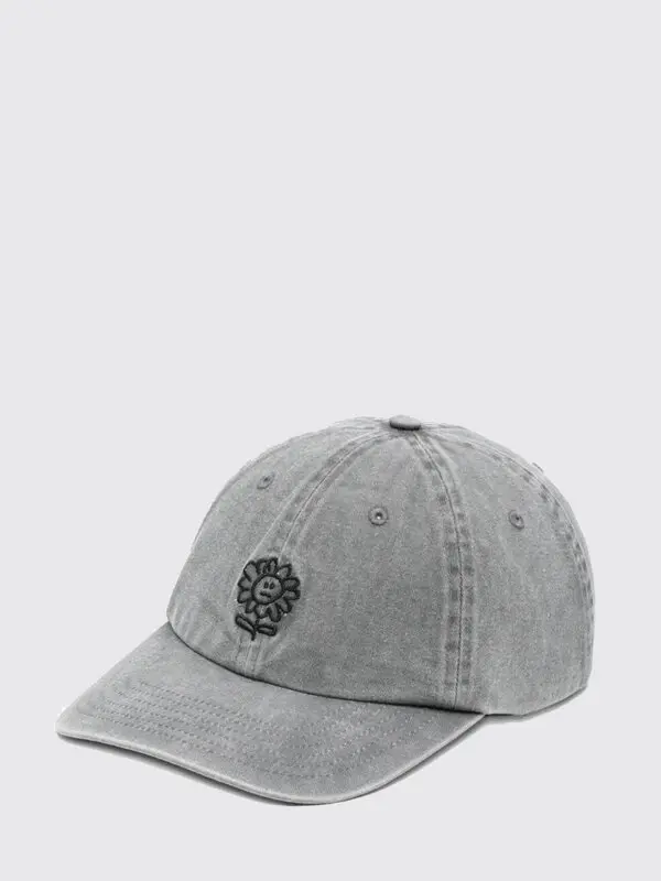 SUNFLOWER Embroidered Cotton Denim Baseball Cap - Black