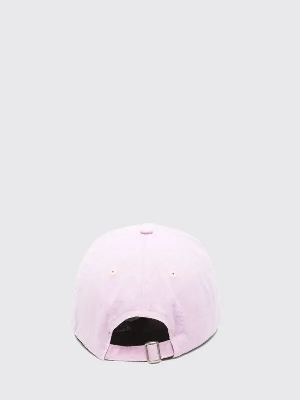 SUNFLOWER Embroidered Cotton Denim Hat - Pink