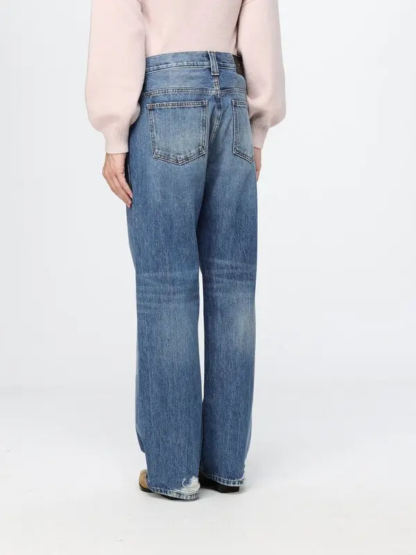 Khaite High-waisted Wide Leg Jeans In Cotton