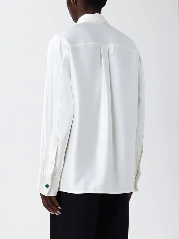 Bottega Veneta Satin Shirt With Pussy-bow Collar