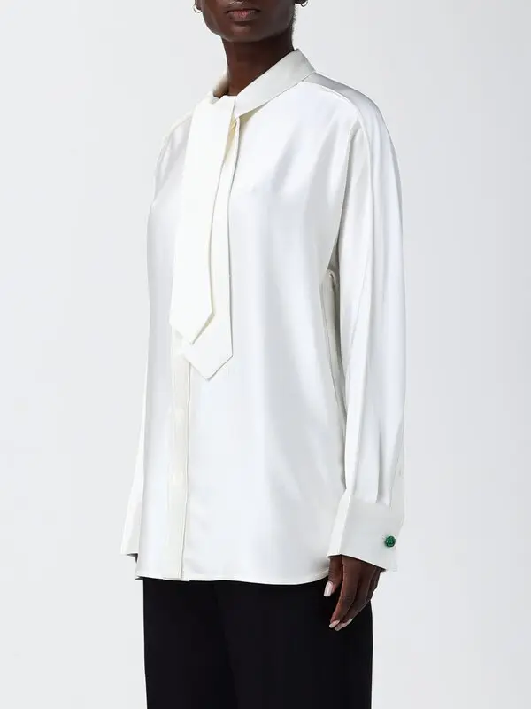 Bottega Veneta Satin Shirt With Pussy-bow Collar