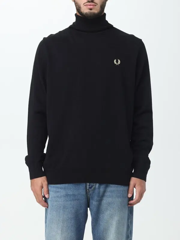 Fred Perry High Neck Jumper - Black
