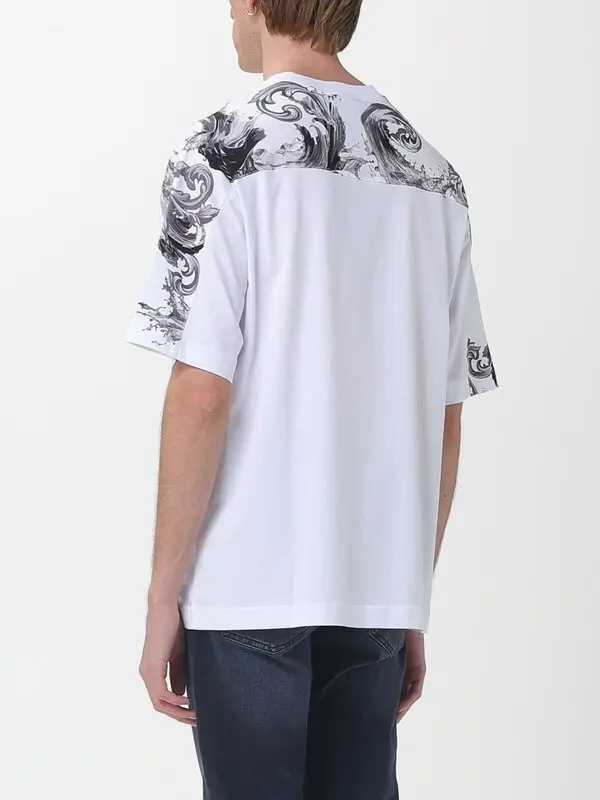 Versace Oversized Cotton T-shirt With Baroque Print