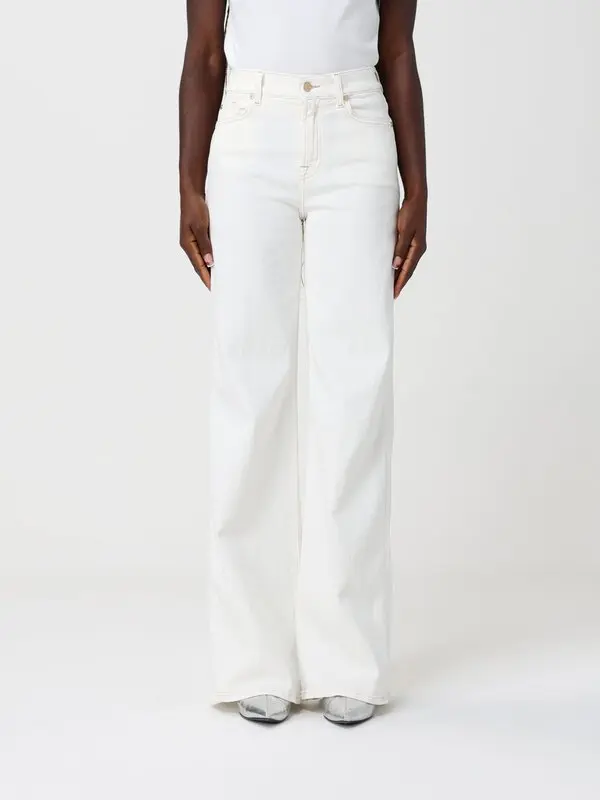 7 For All Mankind Straight Jeans In Cotton Denim