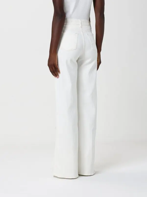 7 For All Mankind Straight Jeans In Cotton Denim