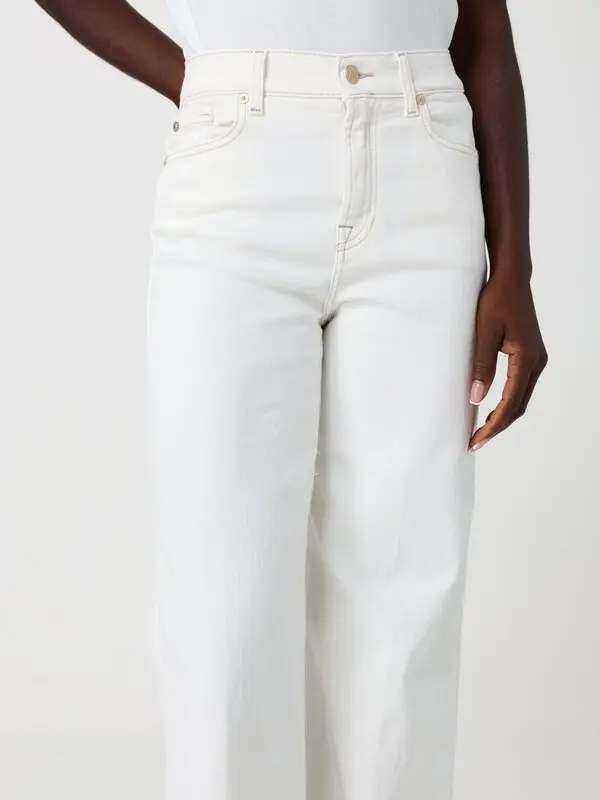 7 For All Mankind Straight Jeans In Cotton Denim
